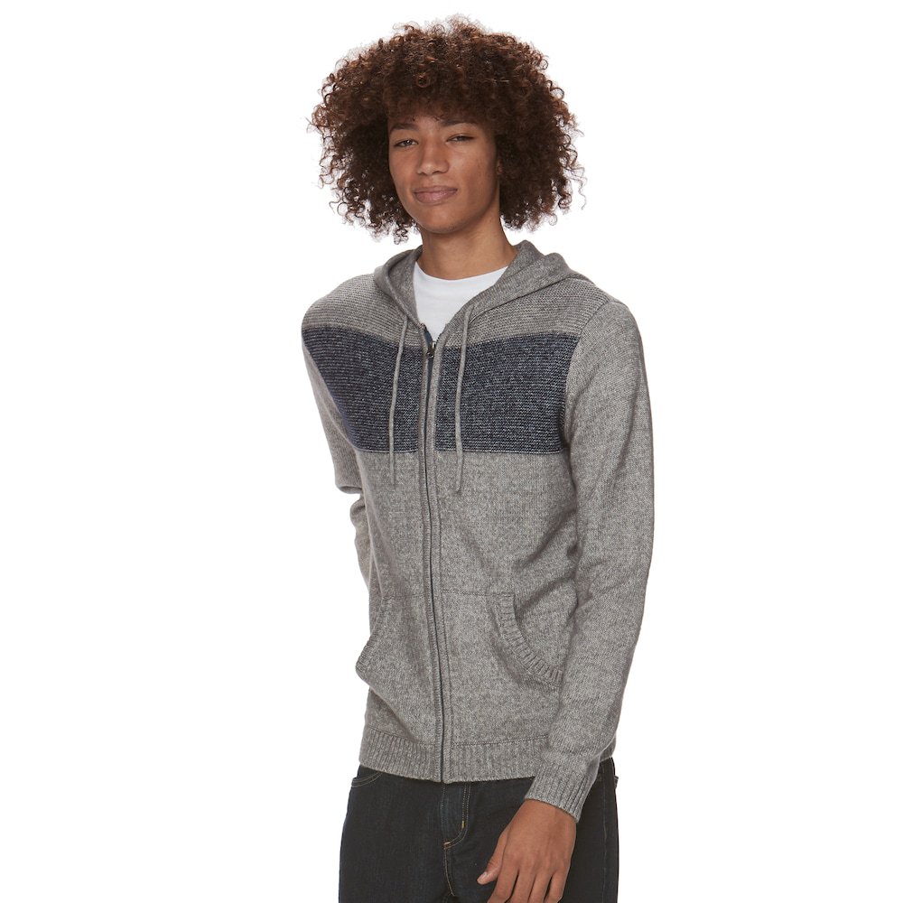 Urban Pipeline Mens Colorblock Full-Zip Hoodie Gray Color XL or Extra ...