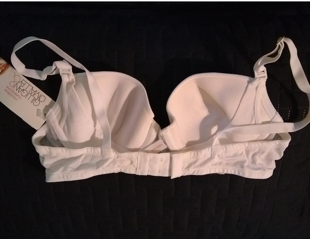 NEW 34B Gilligan & O'Malley Underwire Microfiber Nursing Bra in White ...