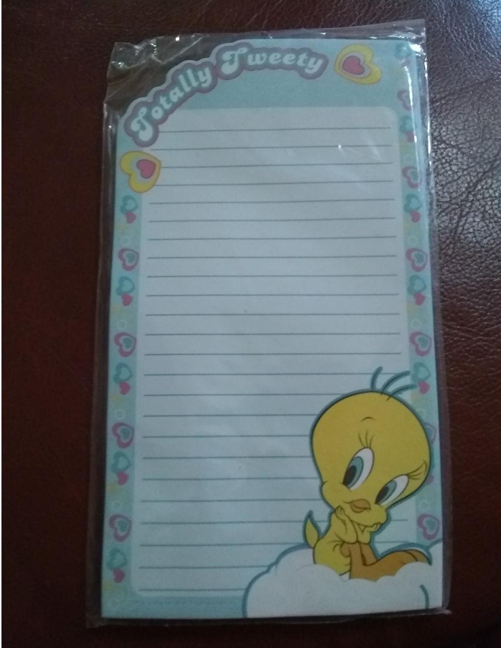 SEALED Lot of 2 Pkg Totally Tweety Bird Magnetic Note Pads Vintage 60 ...