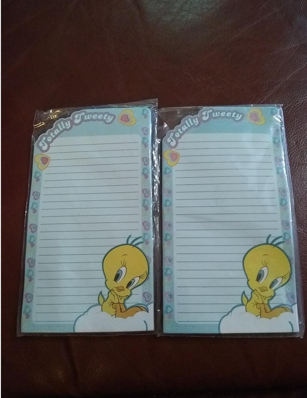 SEALED Lot of 2 Pkg Totally Tweety Bird Magnetic Note Pads Vintage 60 ...