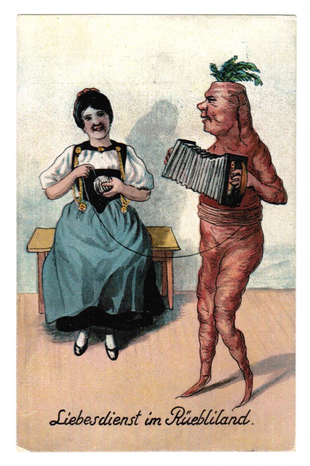 SCARCE c1920 VEGETABLE VEGGIE CARROT PEOPLE VINTAGE POSTCARD ...