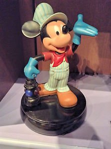 Disney Train Engineer Mickey Mouse Medium Big Fig Figure Collectable Statue