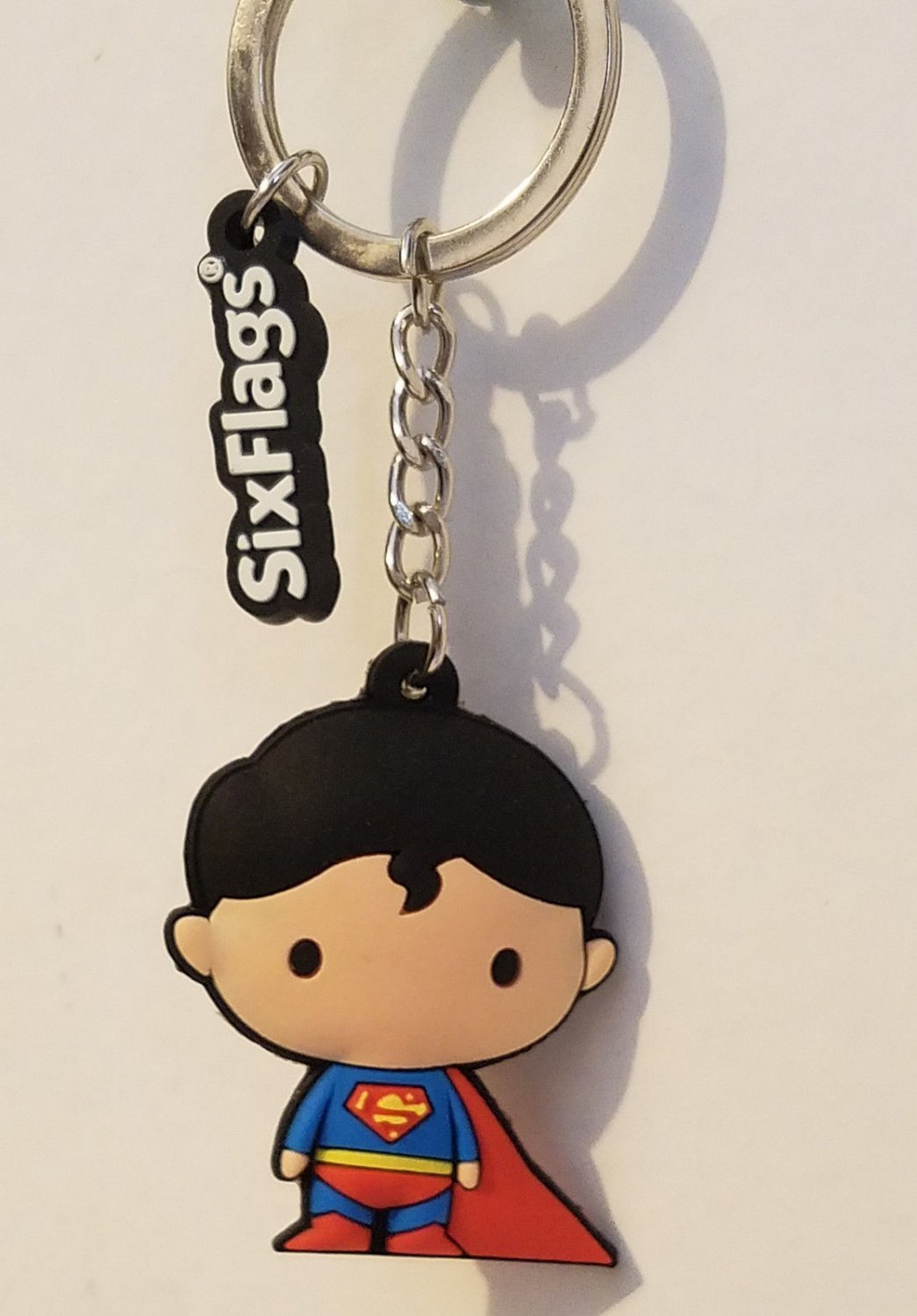Six Flags Magic Mountain DC Comics Superman Character Keychain