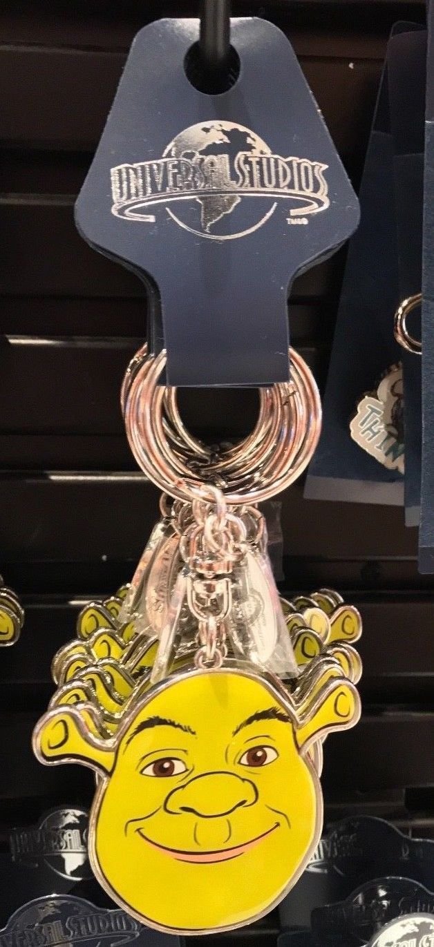 Universal Studios Exclusive Shrek Face Double Sided Metal Keychain
