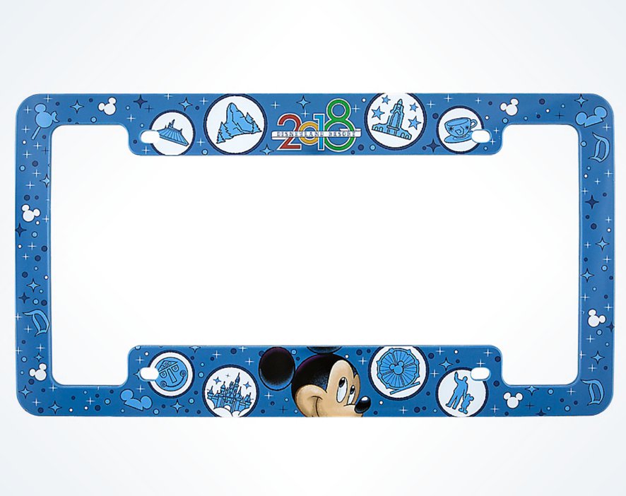 Disneyland Resort 2018 Mickey Mouse Car License Plate Frame