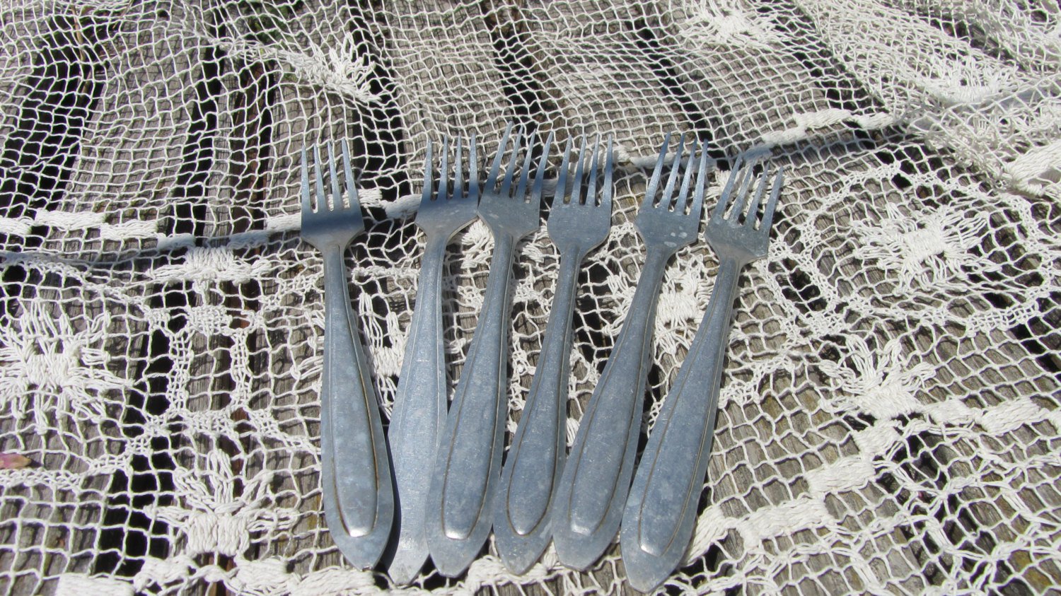 Vintage Soviet Aluminum 6 Forks Set, Six Aluminum Forks, Metal Fork Set ...