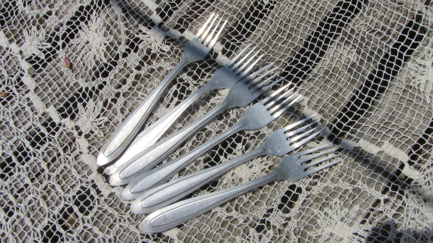 Vintage Soviet Aluminum 6 Forks Set, Six Aluminum Forks, Metal Fork Set ...