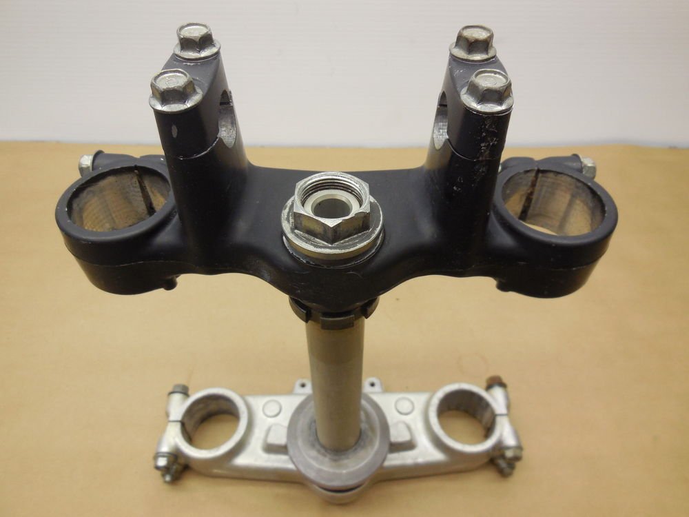 1987 Yamaha YZ125 Triple tree trees handlebar handle bar clamps clamp ...
