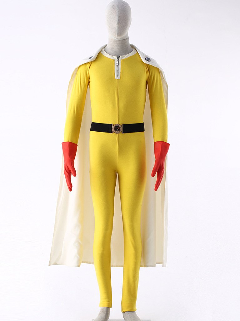 One Punch Man Saitama Caped Baldy Hagemanto Cosplay Costume