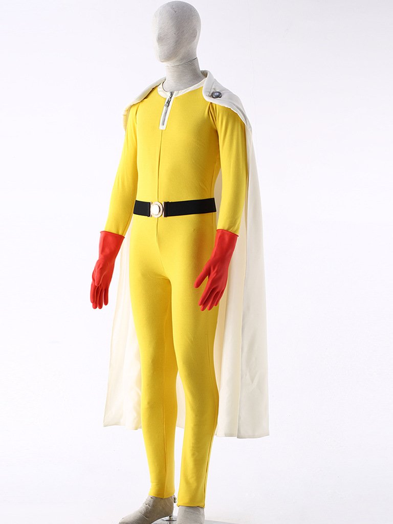 One Punch Man Saitama Caped Baldy Hagemanto Cosplay Costume