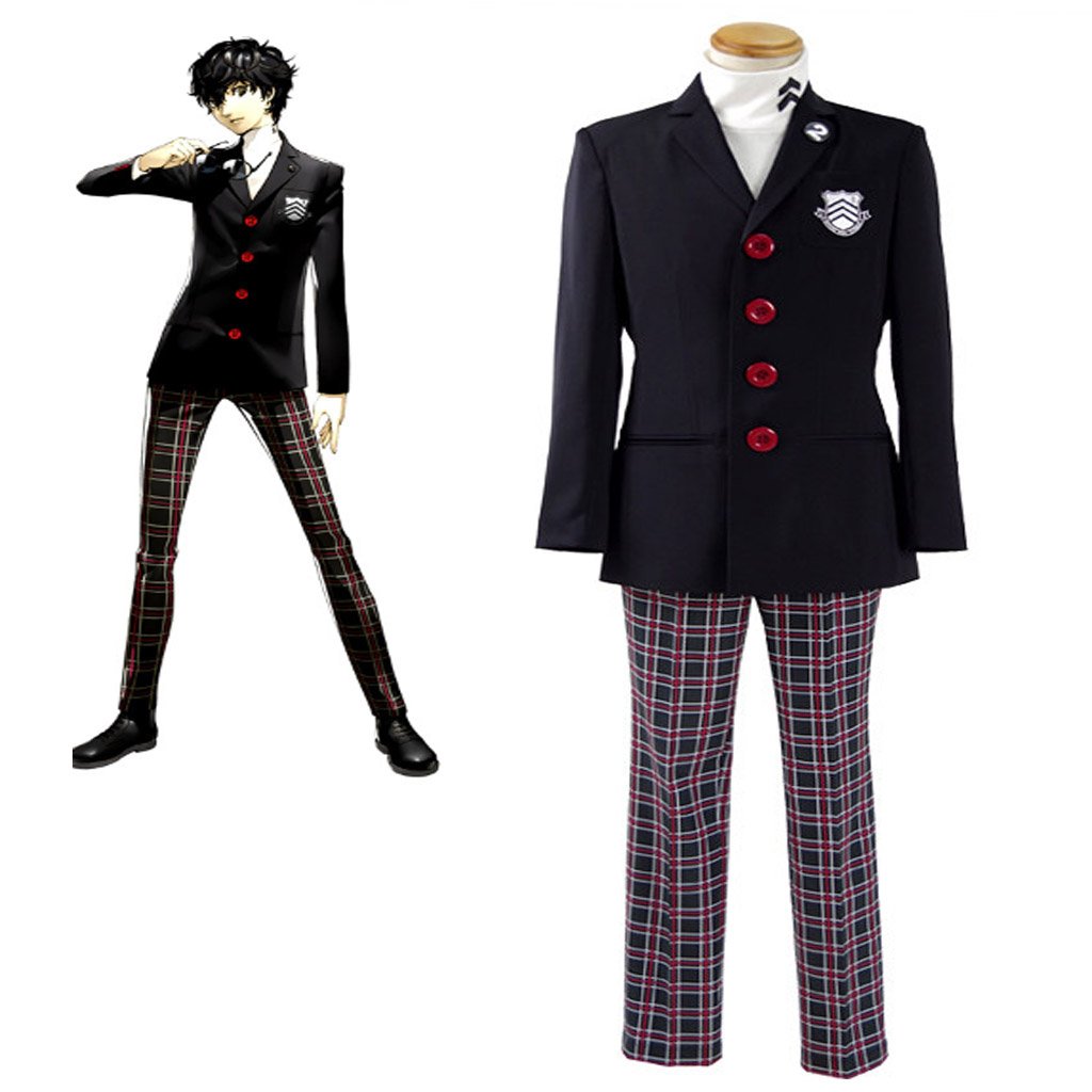 Persona 5 Protagonist Cosplay Costume 2016 Men's Suits School Uniform