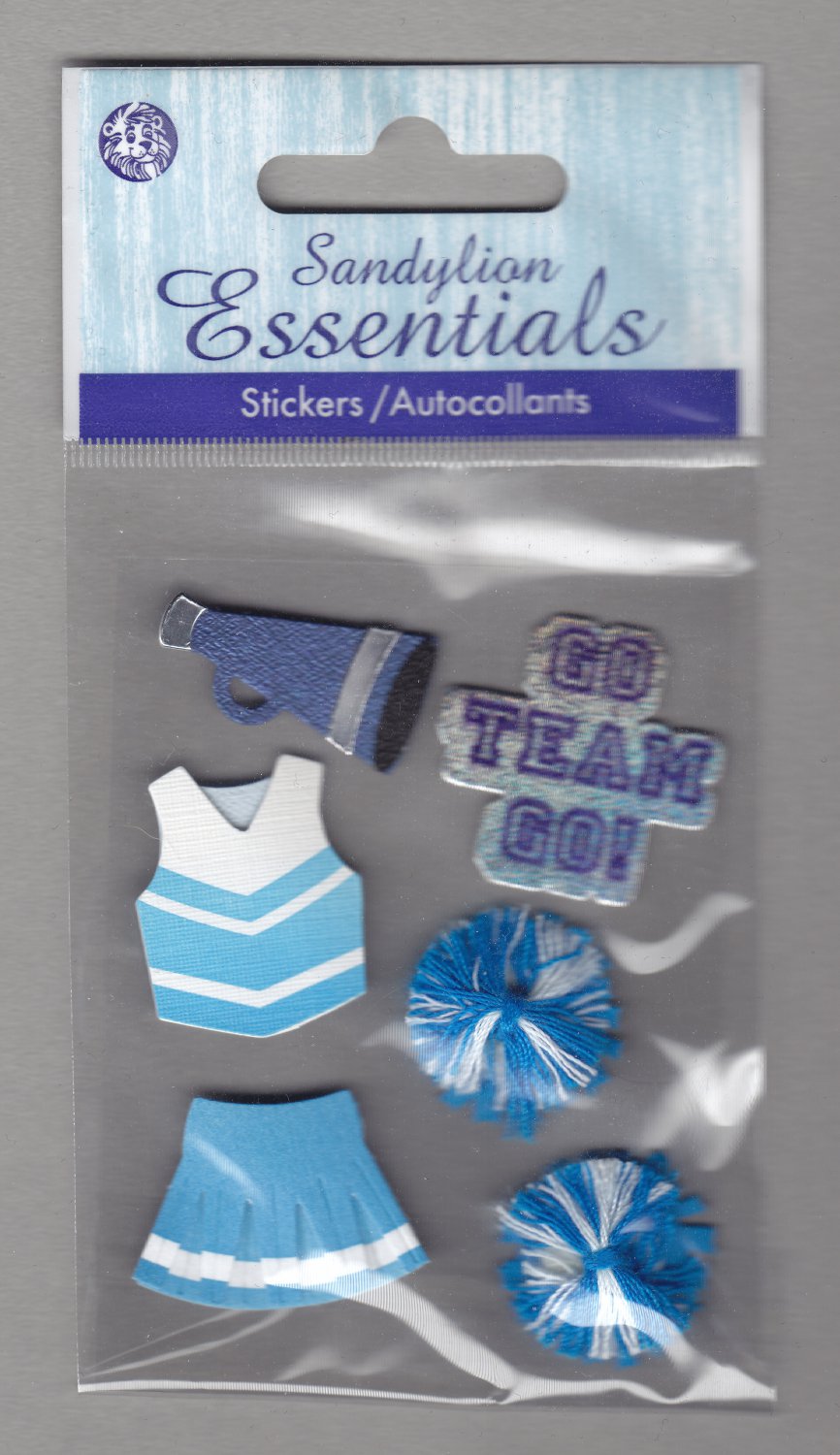 Sandylion Essentials Scrapbooking Stickers CHEERLEADING Go Team 3D - ES02