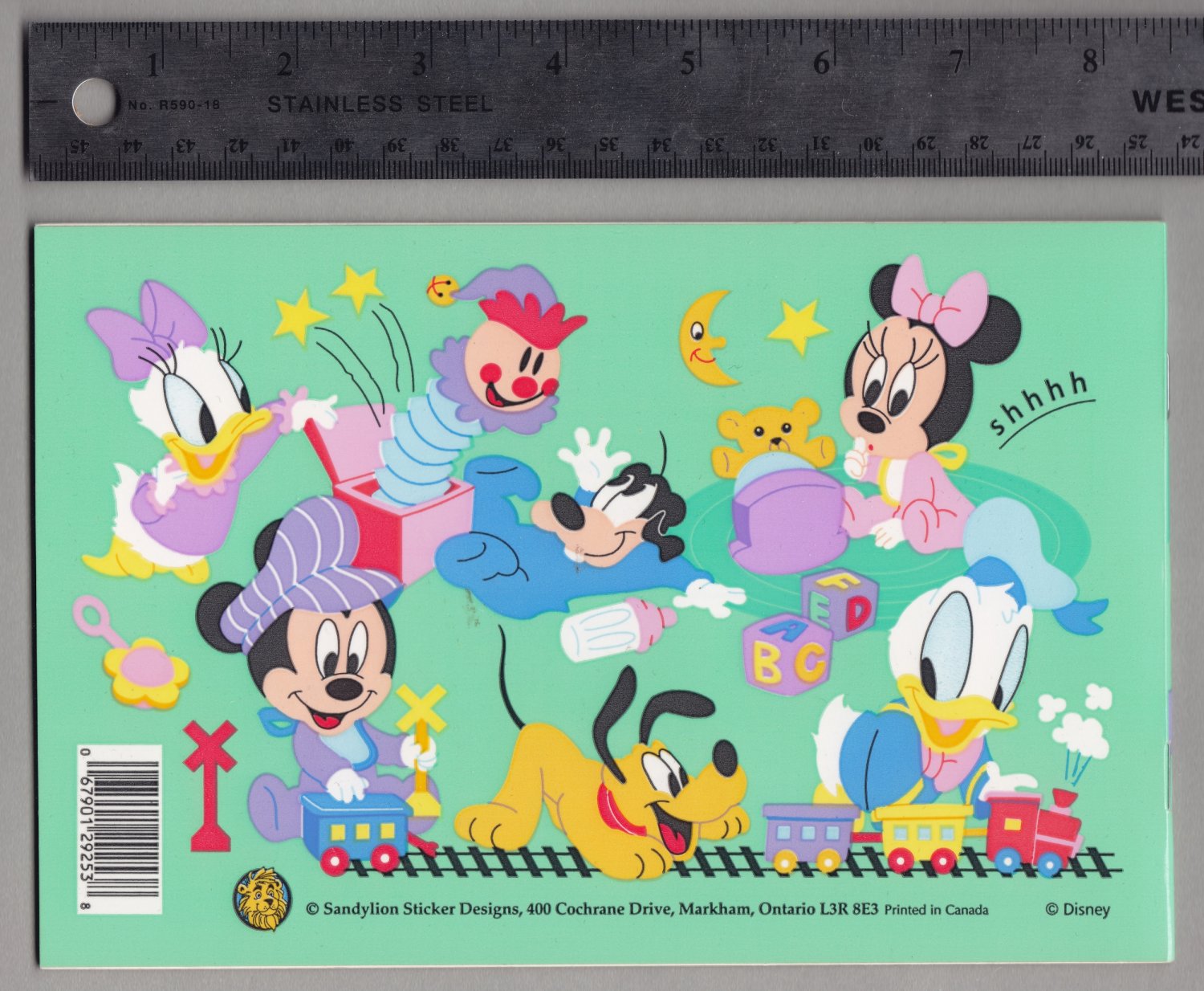 Sandylion Sticker Book Album BABY MICKEY MINNIE Daisy Daffy Pluto Goofy