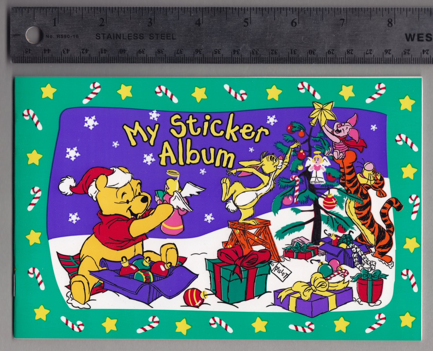 Sandylion Sticker Book Album Christmas Winnie the POOH Piglet Tigger