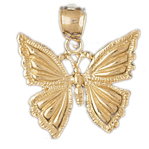 14K GOLD ANIMAL FILIGREE CHARM - BUTTERFLY #3094