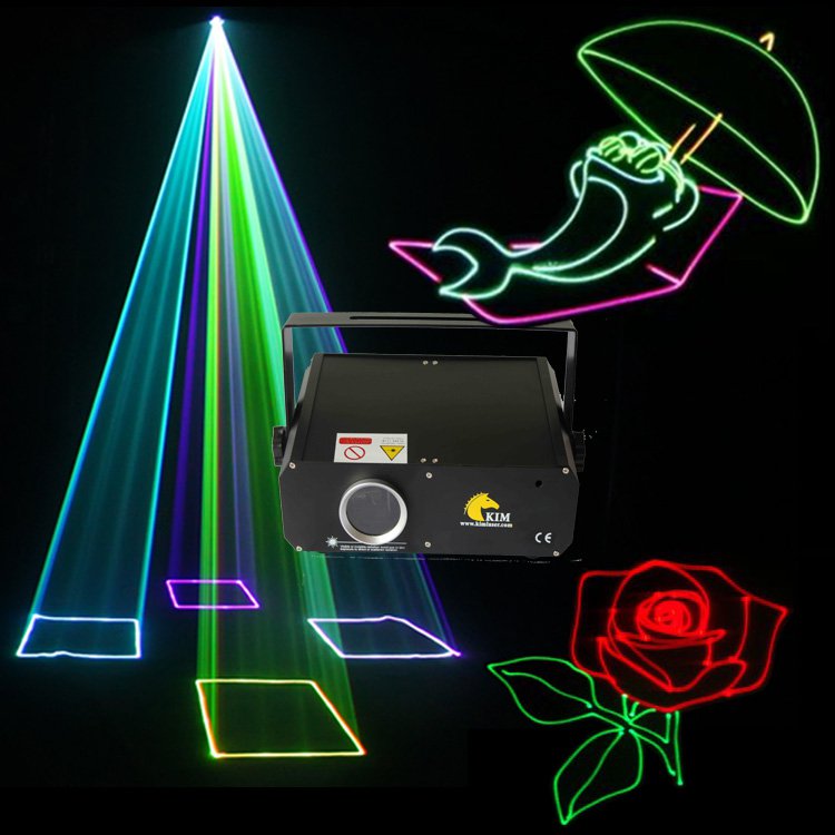1W RGB laser with 2D/3D/SD laser lighting disco party laser dj stage ...