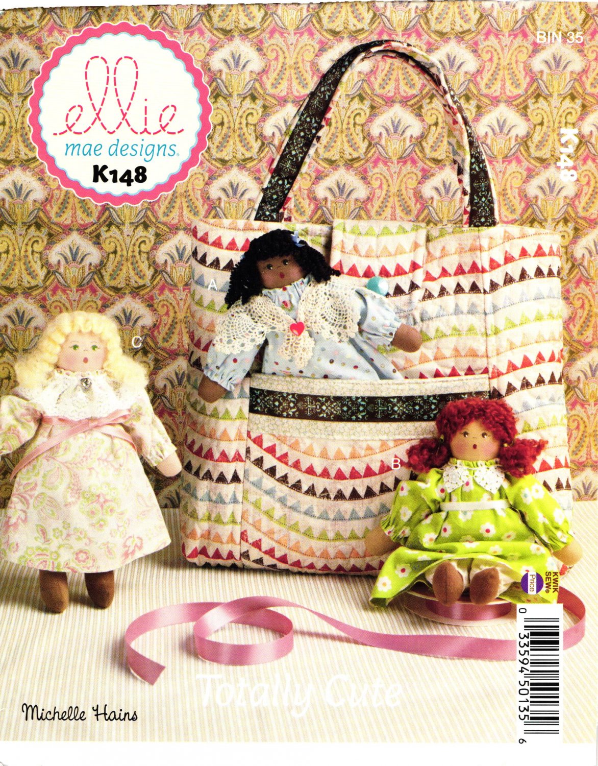 Kwik Sew K148 Tote Bag and Dolls and Clothes Sewing Pattern