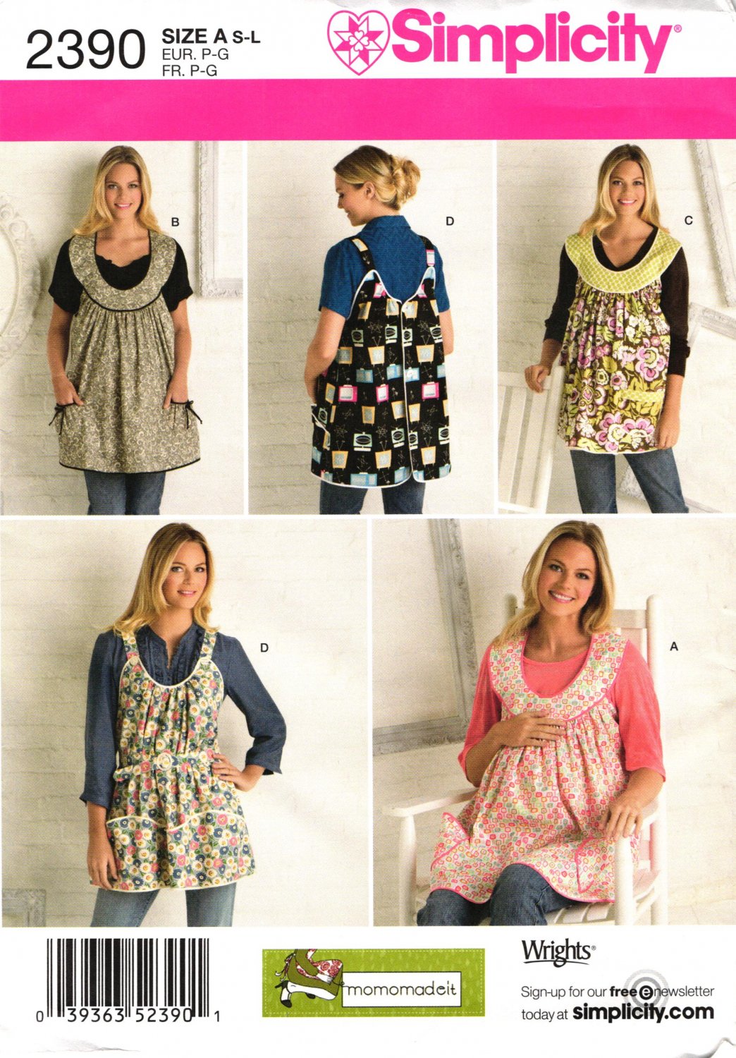 Simplicity 2390 Maternity Aprons Sewing Pattern