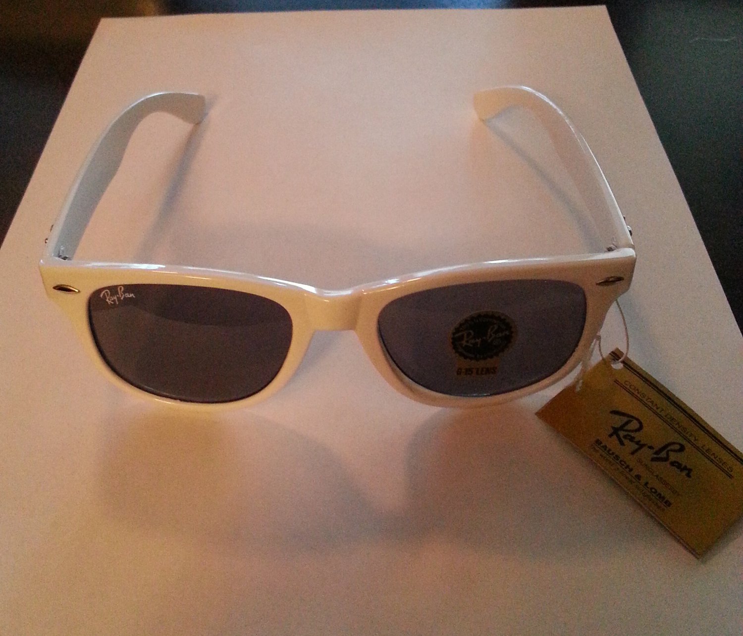 Ray Ban RB2140 901 50-20 White Wayfarer Sunglasses