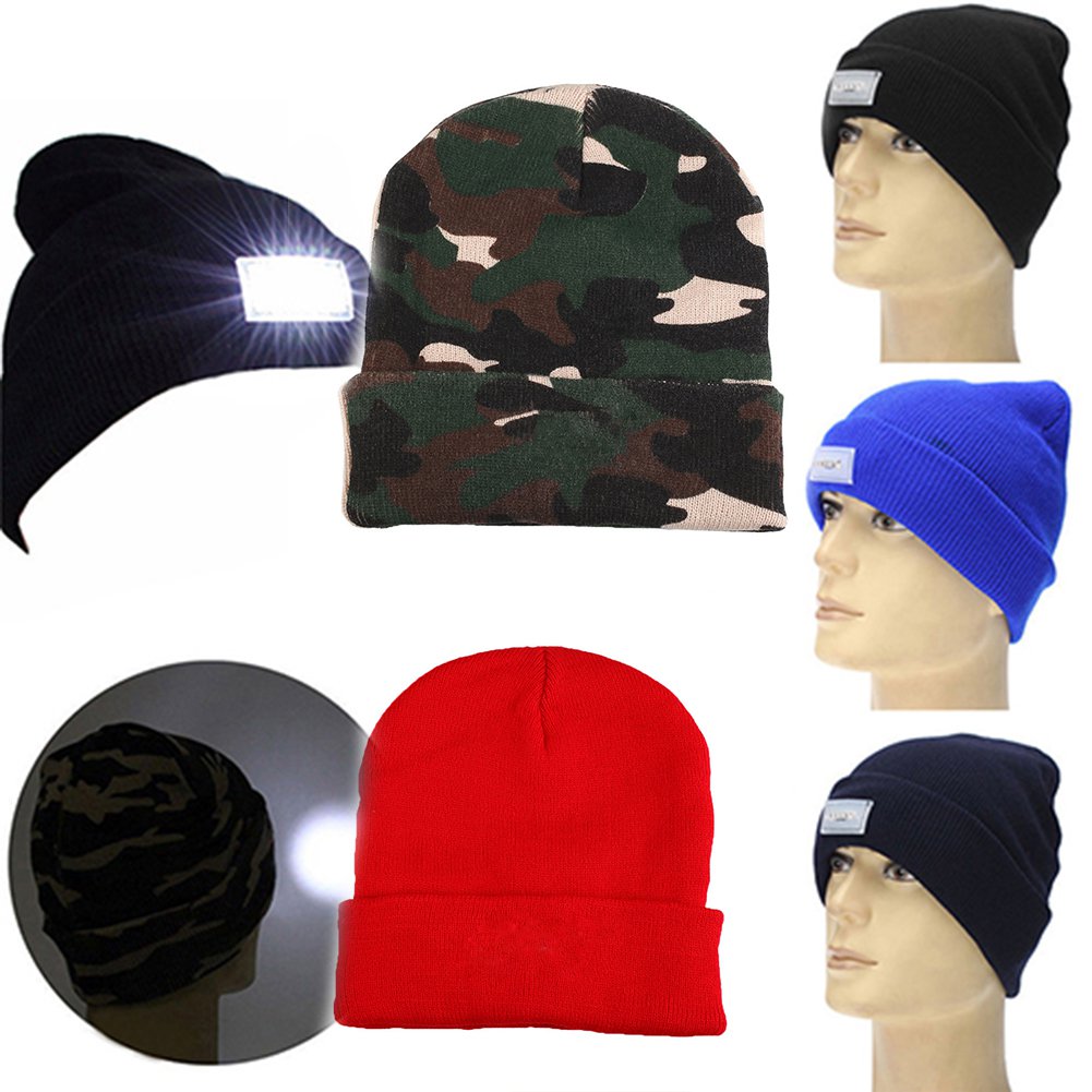 TOQUE/BEANIE With 5 LED lights - BLUE