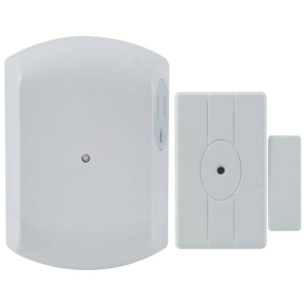 GE 12752 Wireless Door-Entry Light Control Magnet Sensor with 1 Indoor ...