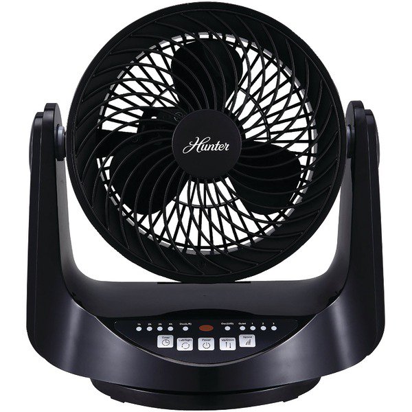 HUNTER FSQ-MF09F-B 9"" Whole Room Table Fan (Black)