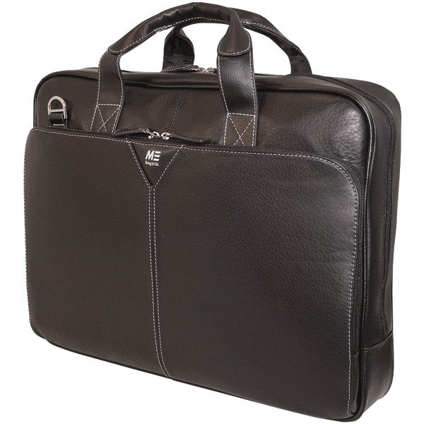 MOBILE EDGE MEBCL1 16"" Deluxe Leather Notebook Briefcase
