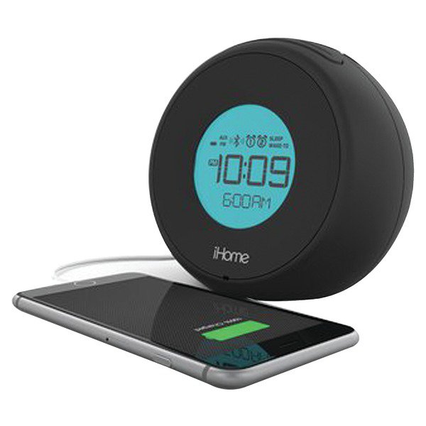 IHM IBT18BC Bluetooth(R) Dual Alarm Clock with Speakerphone & USB (Black)