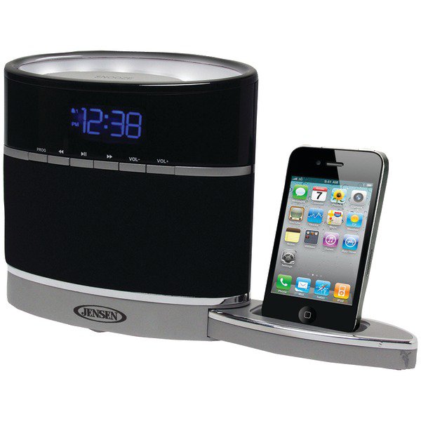 JENSEN JiMS-185i iPhone(R)/iPod(R) Docking Alarm Clock Radio with Night ...