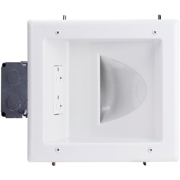 DATACOMM ELECTRONICS 45-0032-WH Recessed Low-Voltage Media Plate with ...