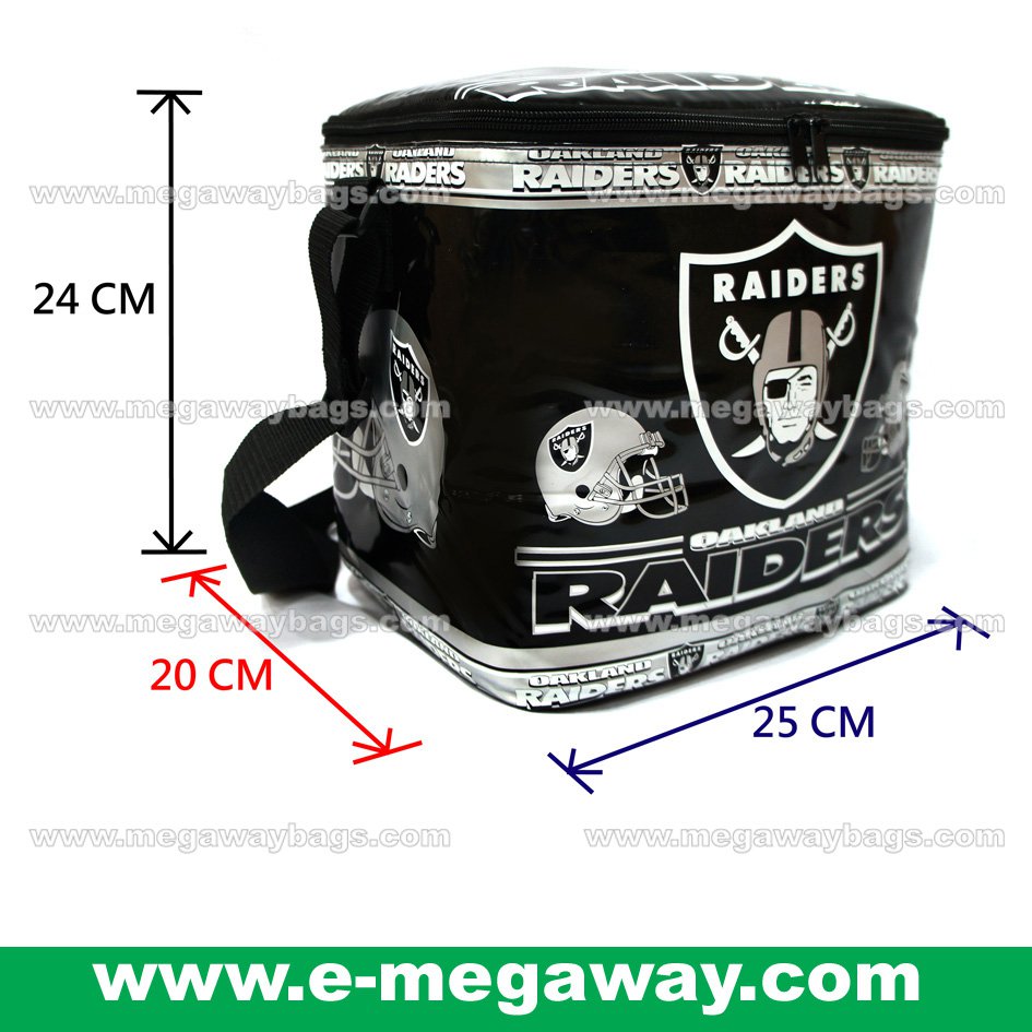 Oakland Raiders Fans Bag Lunch Cans Food Sandwiches Cooler Thermos Gift ...