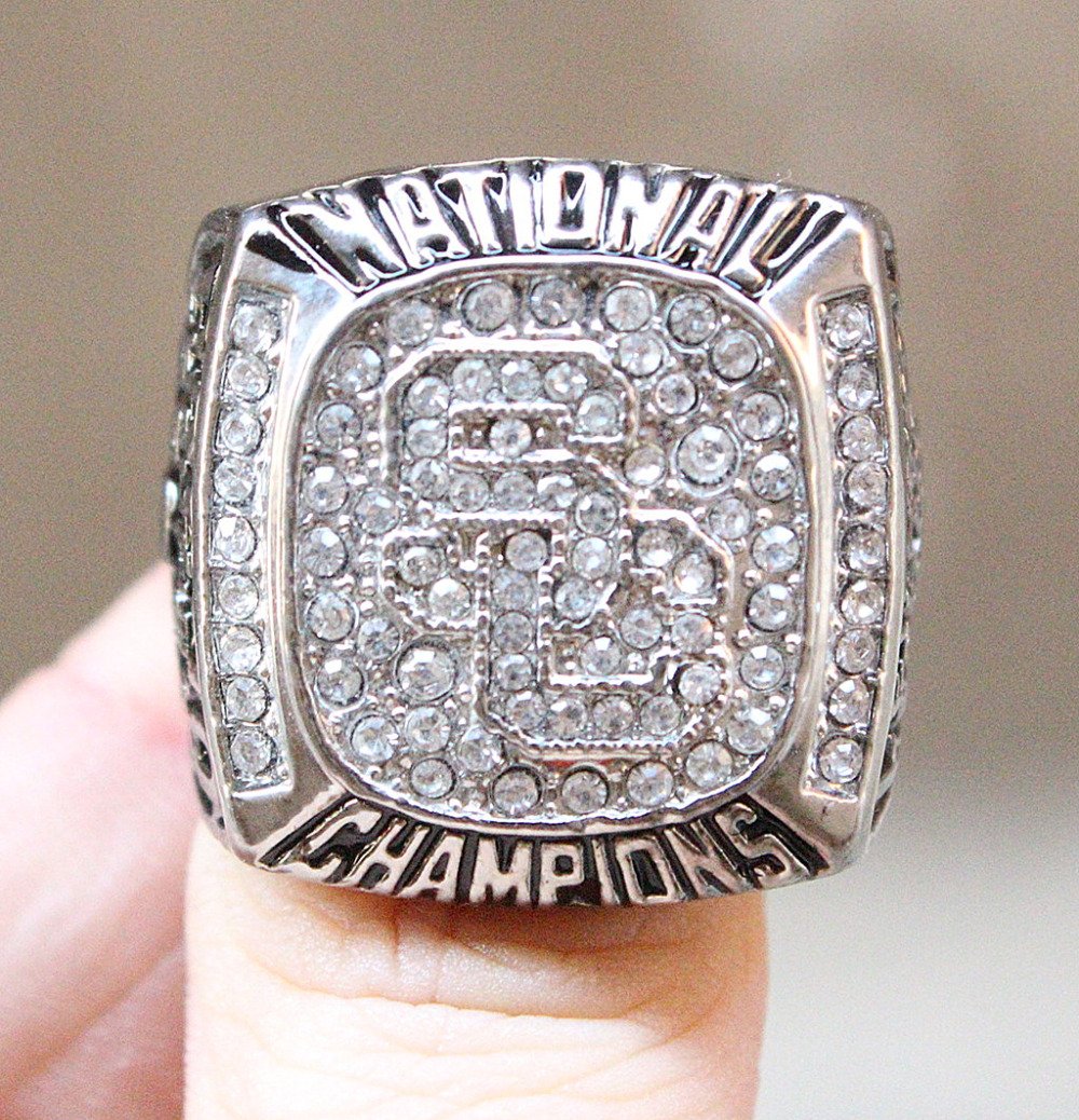 Free shipping NCAA 2004 usc trojans football national championship ring ...