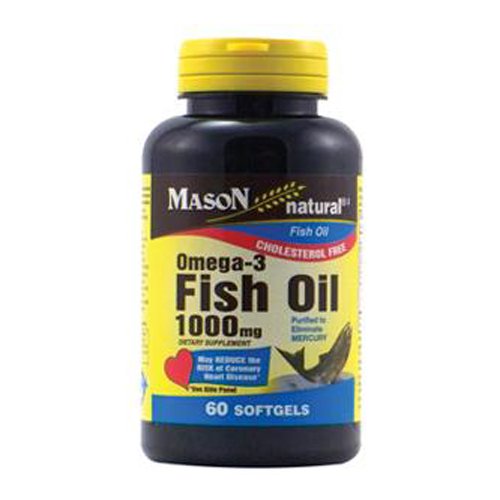 Mason Natural Fish Oil 1000 Mg Omega-3 Softgels - 60 Ea