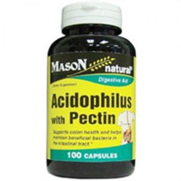 Mason Natural Acidophilus With Pectin Capsules, Digestive Aid - 100 Ea