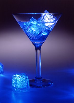 Blue Single Litecubes-Flashing LED Ice Cube Party Light