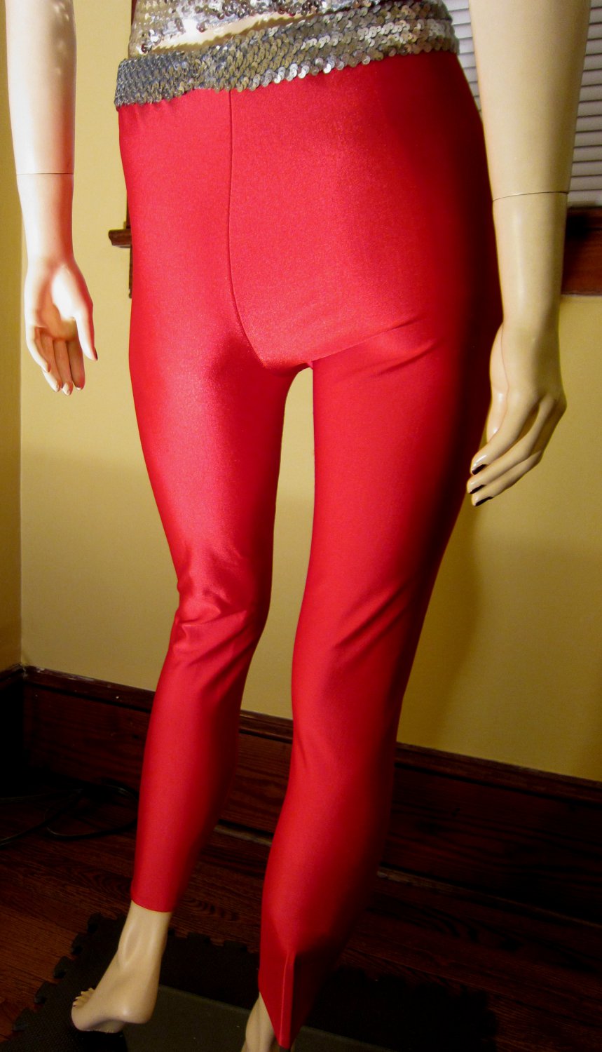 Ultimate Disco Diva Vintage 80s Lipstick Red Skinny Spandex Pants ...