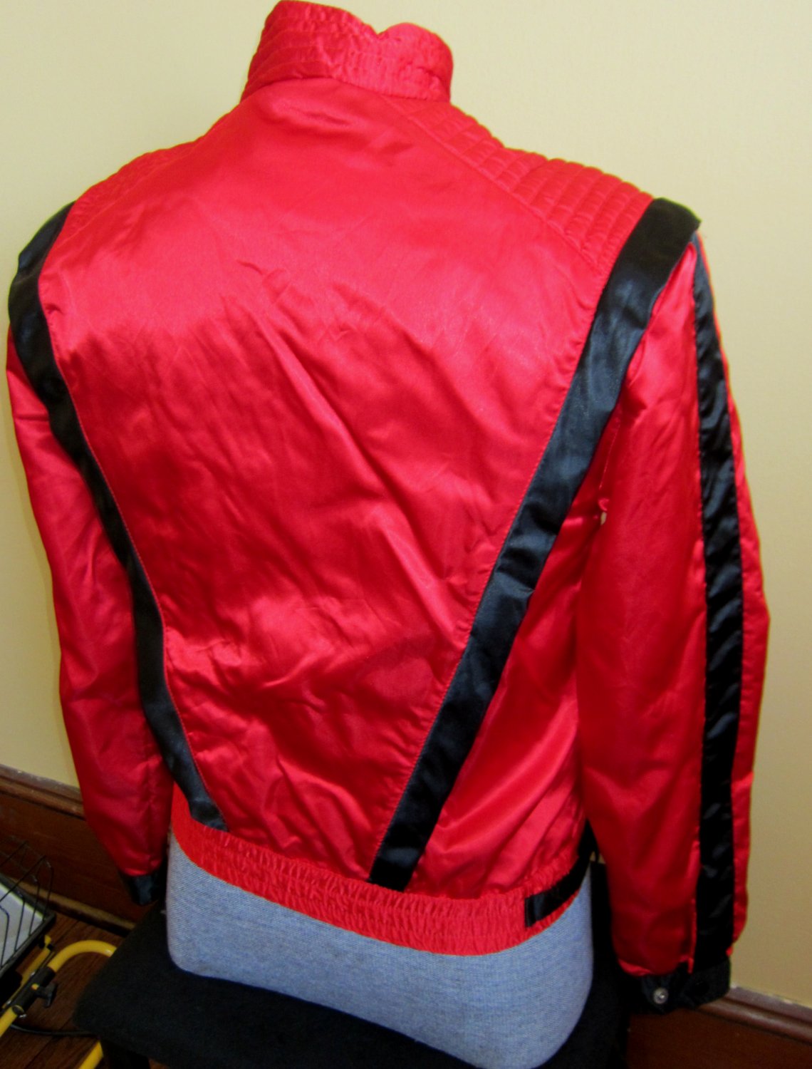 RARE Michael Jackson Style Ruby Red Satin Designer Sergio Valente Mens ...