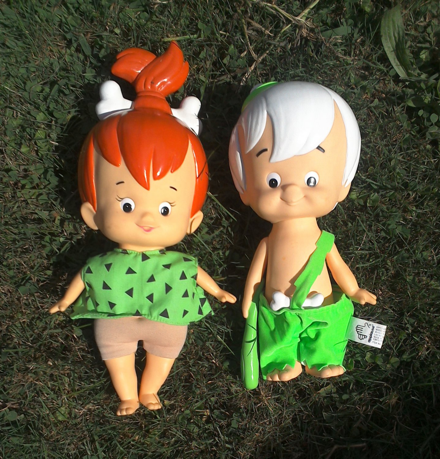 The Flintstones Pebbles and Bam Bam Rare Collectible Vintage Dolls Applause