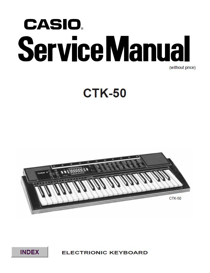 Casio CTK-50 Electronic Keyboard Service Manual PDF (SBTCS2571)
