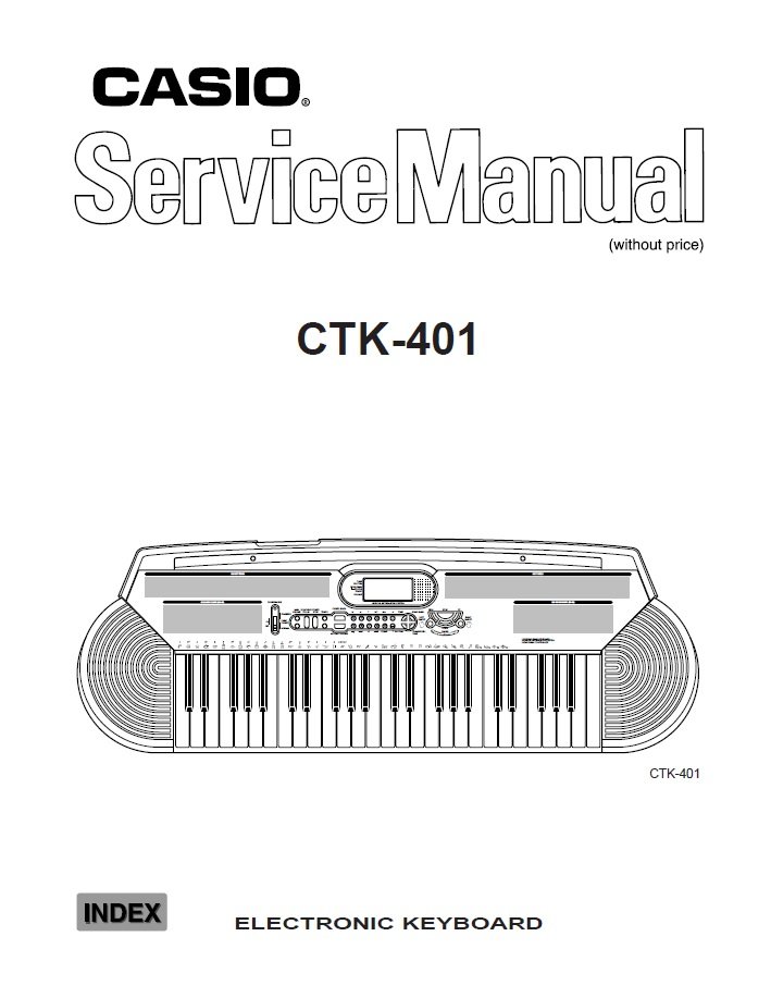 Casio CTK-401 Electronic Keyboard Service Manual PDF (SBTCS2576)