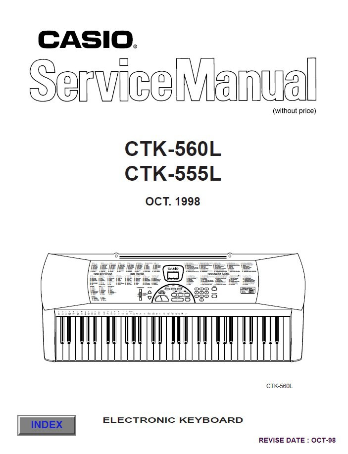 Casio CTK-560L, CTK-555L Electronic Keyboard Service Manual PDF (SBTCS2594)