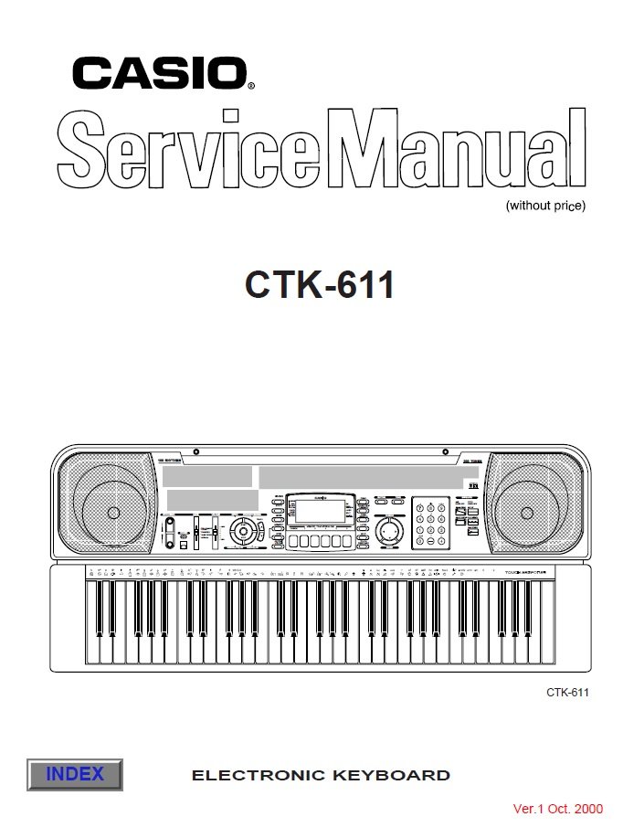 Casio CTK-611 Ver.1 Electronic Keyboard Service Manual PDF (SBTCS2599)