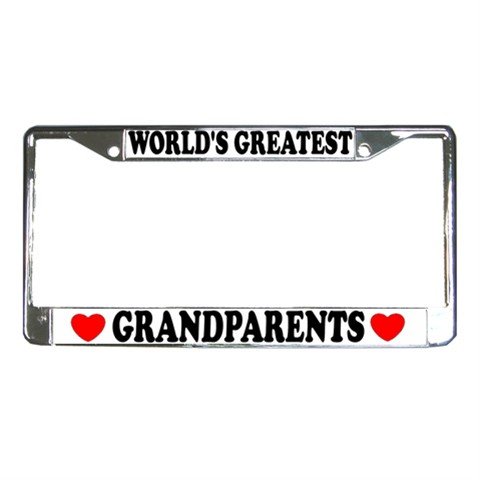 WORLDS GREATEST GRANDPARENTS License Plate Frame Vehicle Heavy Duty ...