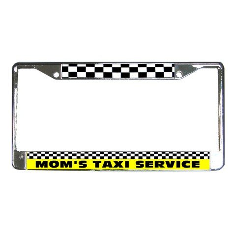 MOM'S TAXI SERVICE License Plate Frame Vehicle Heavy Duty Metal 21360170