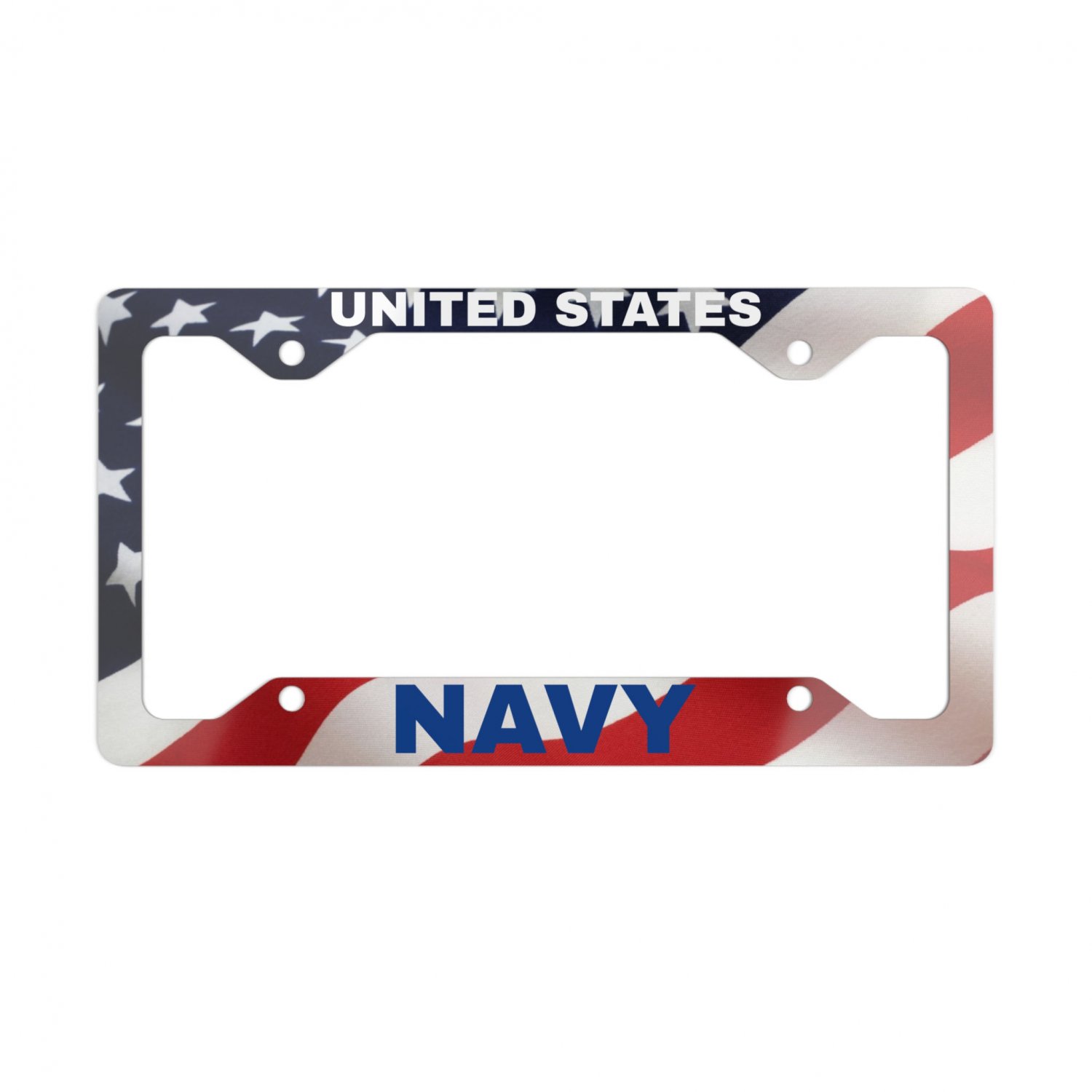 United States Navy License Plate Frame Vehicle Aluminum with a Glossy ...