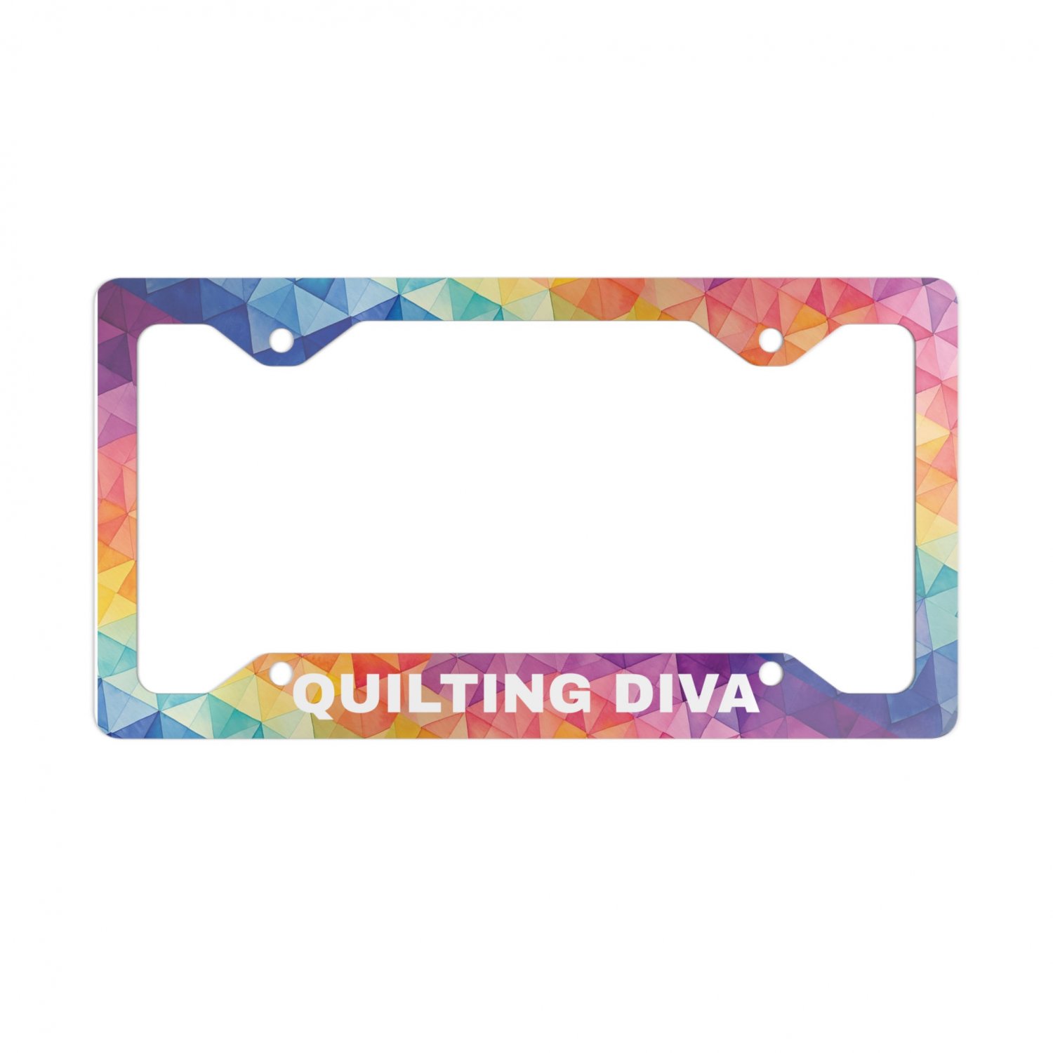 QUILTING DIVA License Plate Frame Vehicle Aluminum with a Glossy Finish ...