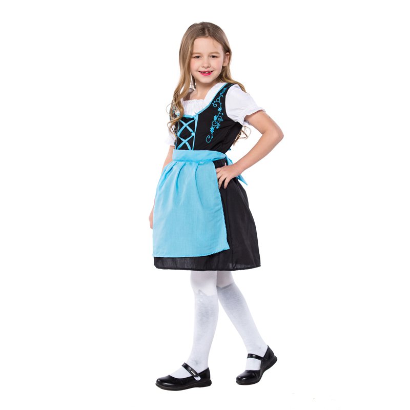 Mardi Gras Uniform Kid Bavarian Beer Girl Maid Costumes Children German ...