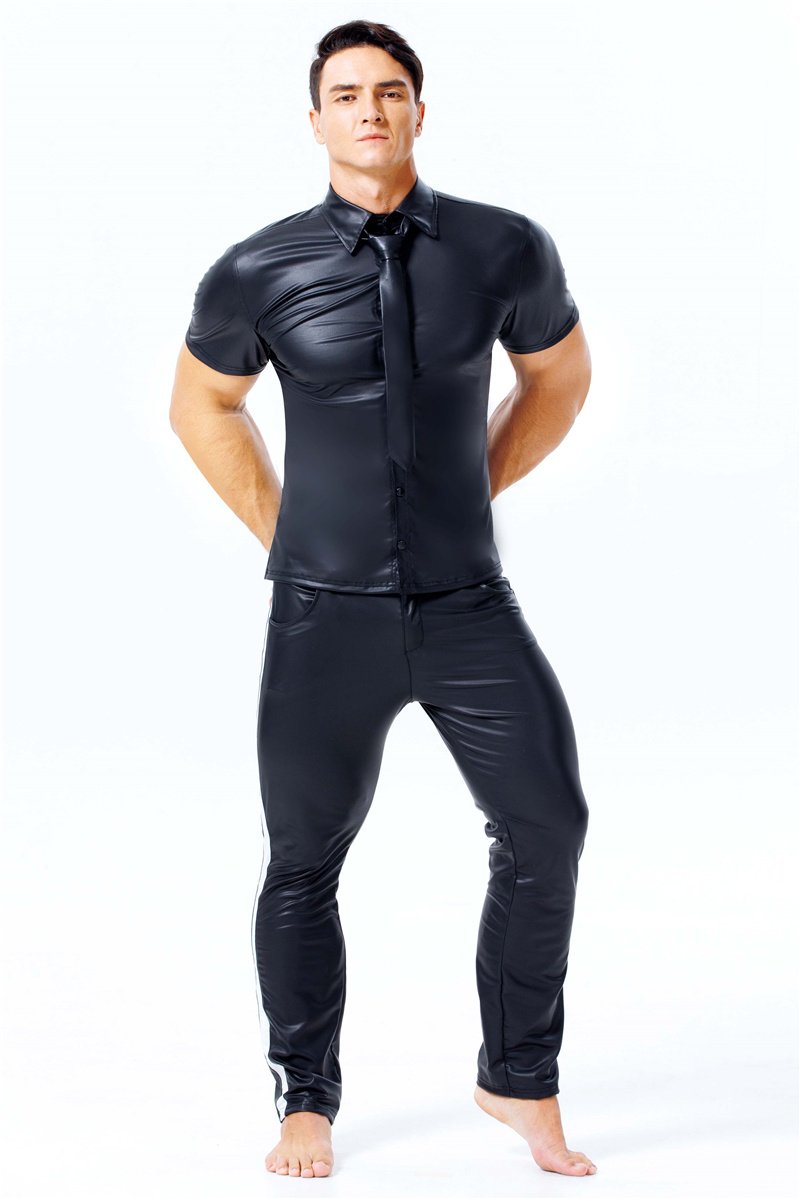 Big Size Male Wild Shirts 2XL Short Sleeve Plus Size PU Streetwear ...