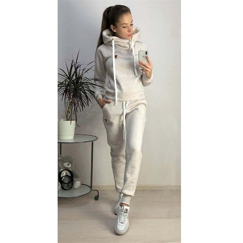 Spring French Terry Tracksuits Long Sleeve Fashion Winter Hoodies ...
