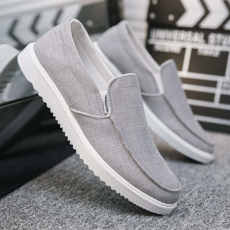 Chic Canvas Loafers Denim Casual Shoes Low Cut Male Fashion Shoes Slip ...